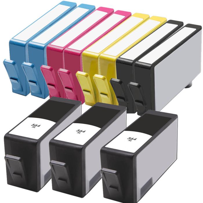 HP 564XL (Compatible) High Yield Ink Cartridges - 11 pack combo