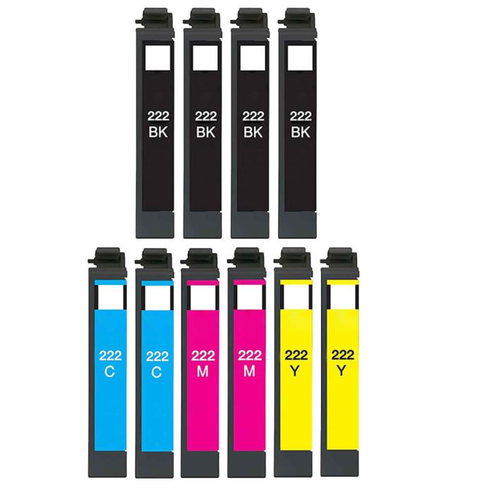 Epson Ink 222 Cartridges Combo Pack of 10